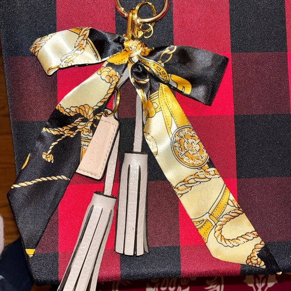 Coach | Bags | Coach Tassel Tag And Twilly Purse Charmkey Chain | Poshmark